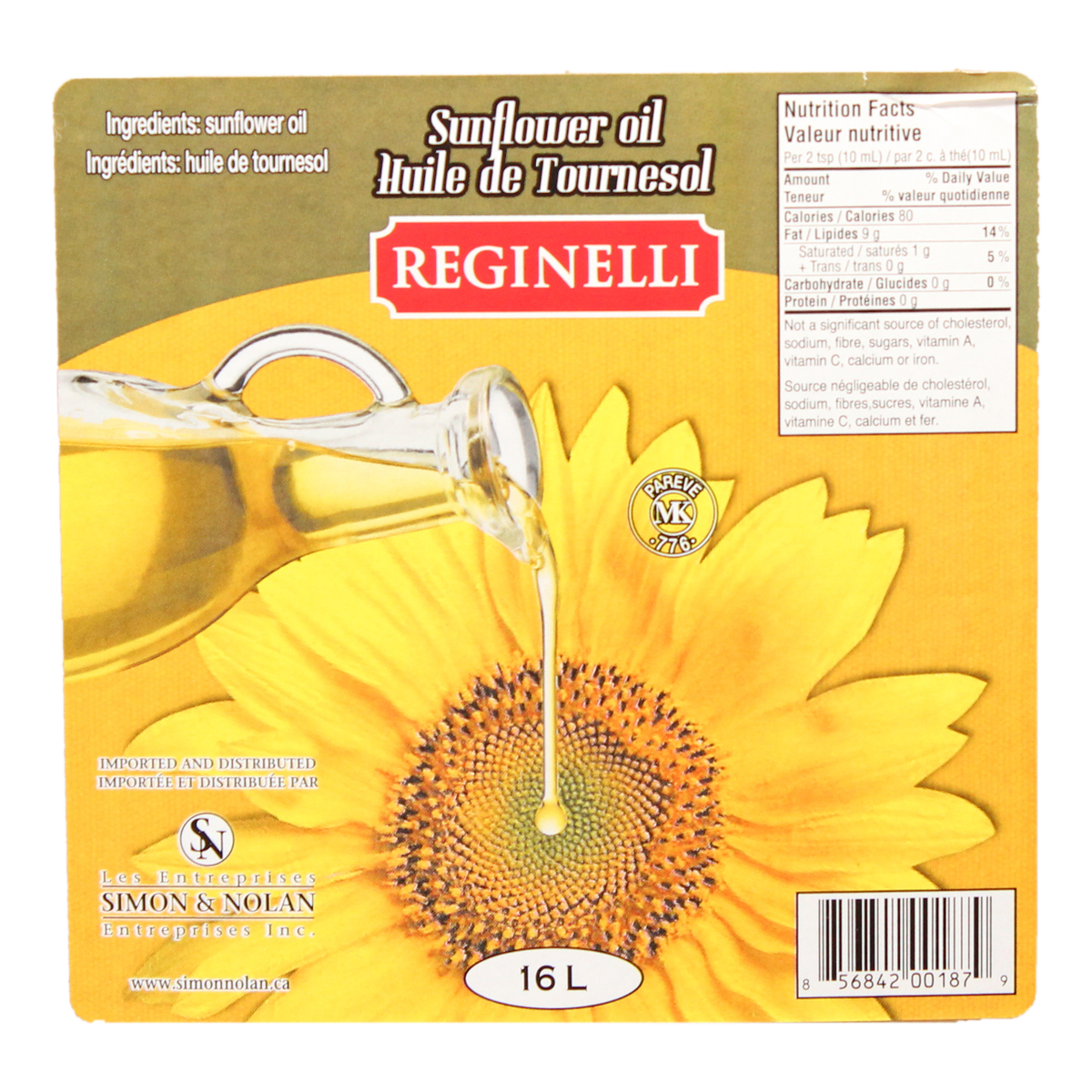 Sunflower Oil 16L – Konrads Specialty Foods & Ingredients