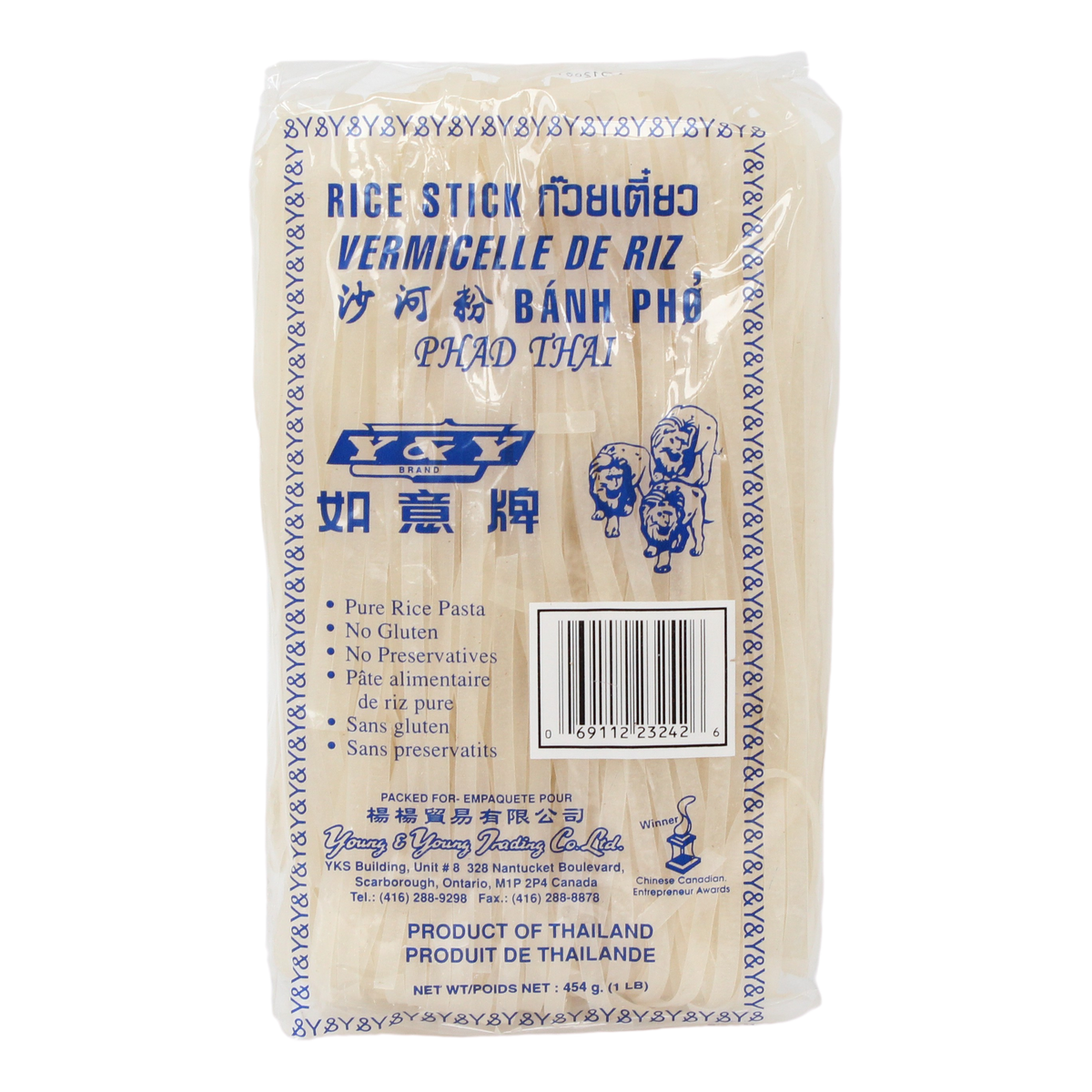 Y&Y Brand Rice Noodles Vermicelli 5mm – Konrads Specialty Foods ...